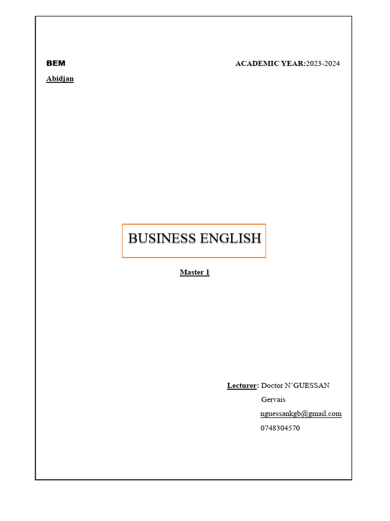 Business English Bem Students | PDF | Limited Liability Company ...