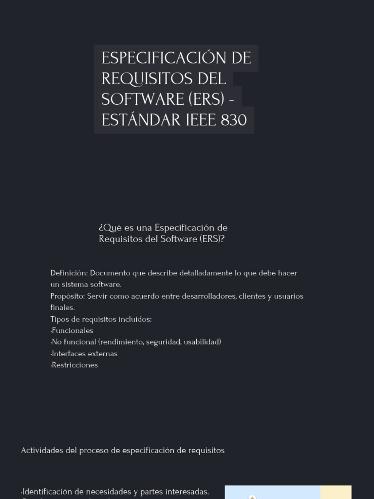Especificaciones de Requisitos | PDF | Software | Usuario (informática)