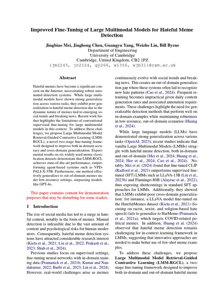 Enhanced Hateful Meme Detection Framework | PDF | Applied Mathematics ...