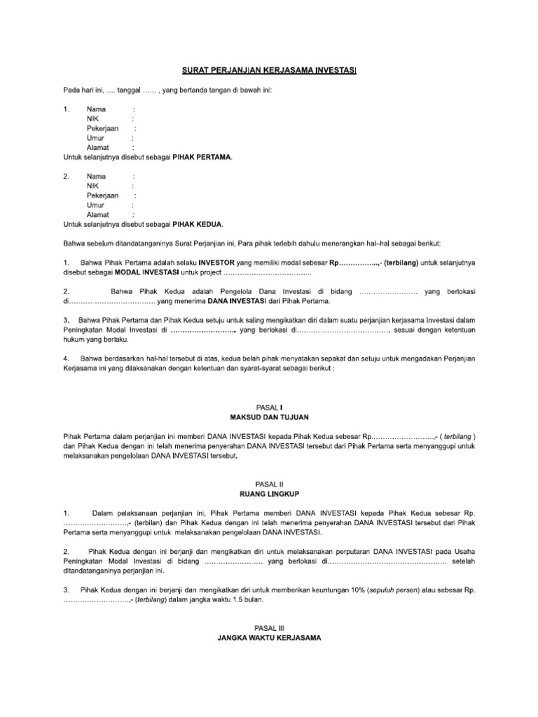 Surat Perjanjian | PDF