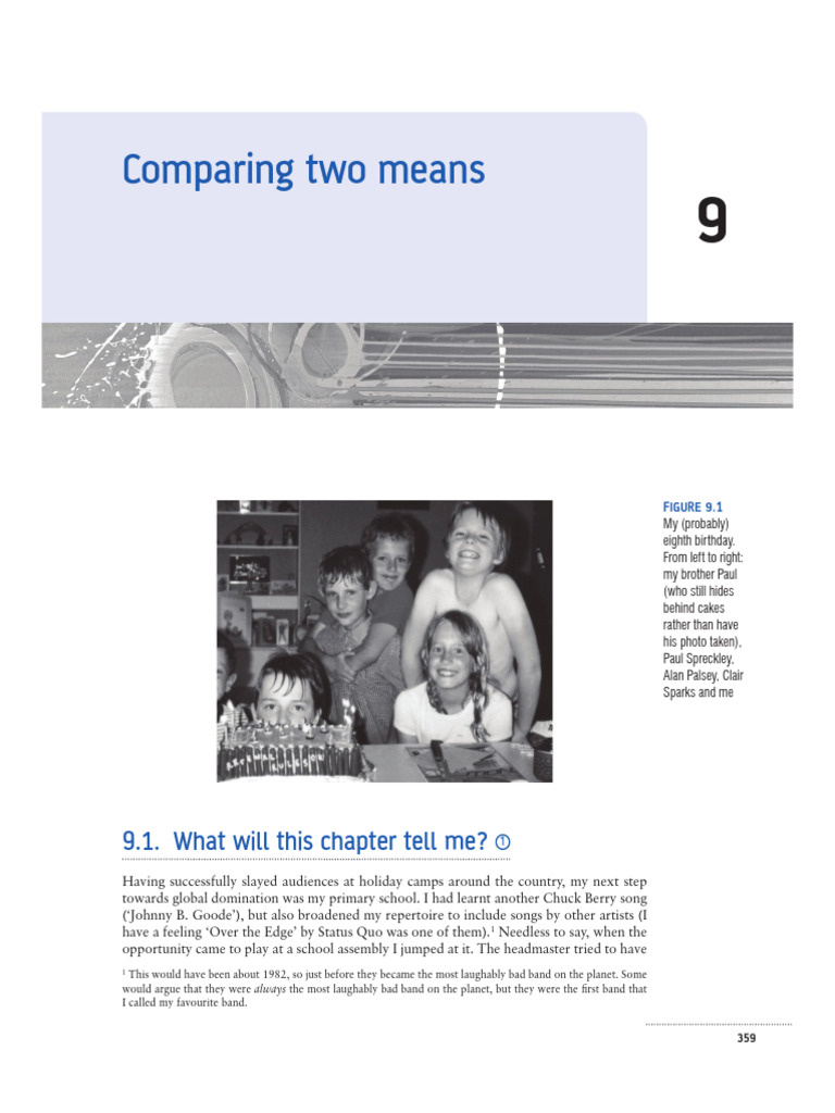 1.discovering Statistics Using R-T-test | PDF | Student's T Test ...