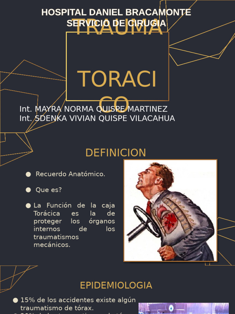 Trauma Toracico | PDF | Tórax | Especialidades Medicas