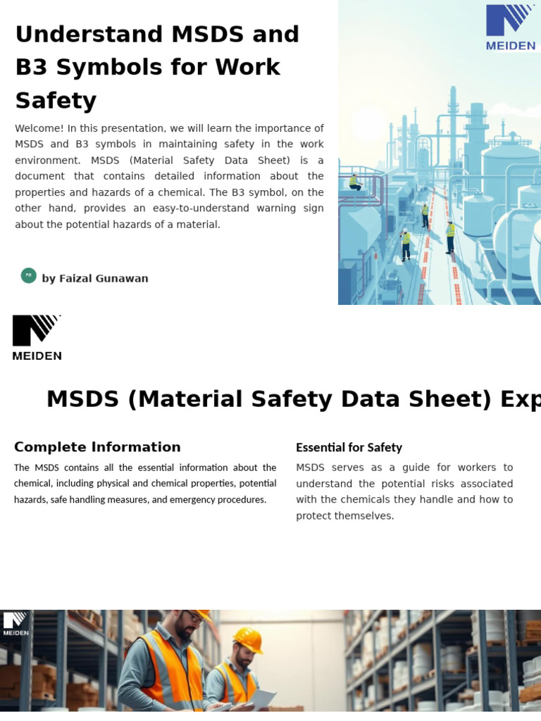 MSDS and B3 Symbols for Workplace Safety | PDF | Hazards | Safety