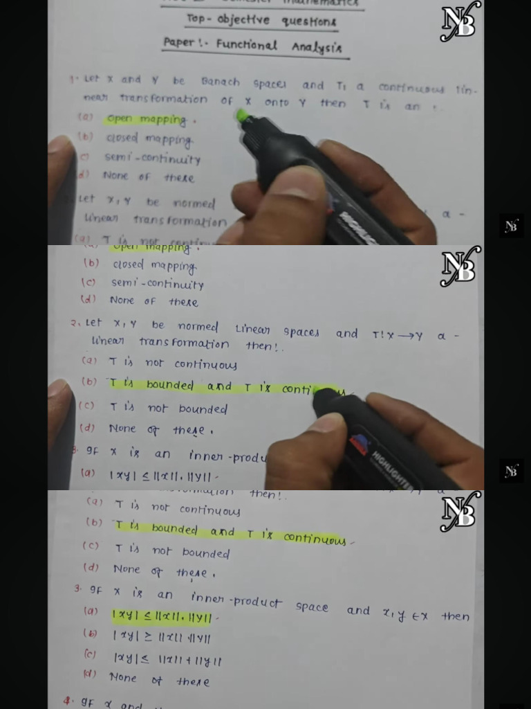 Functional Analysis Objective | PDF