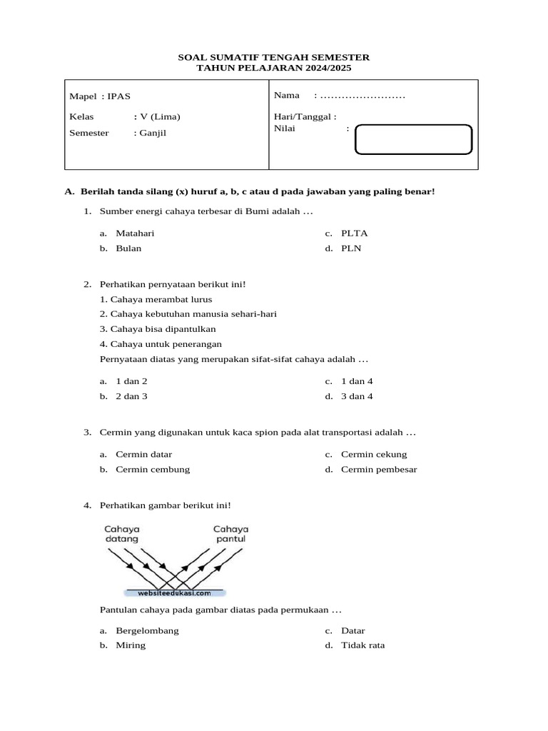 Sts Ipas Kelas 5 | PDF