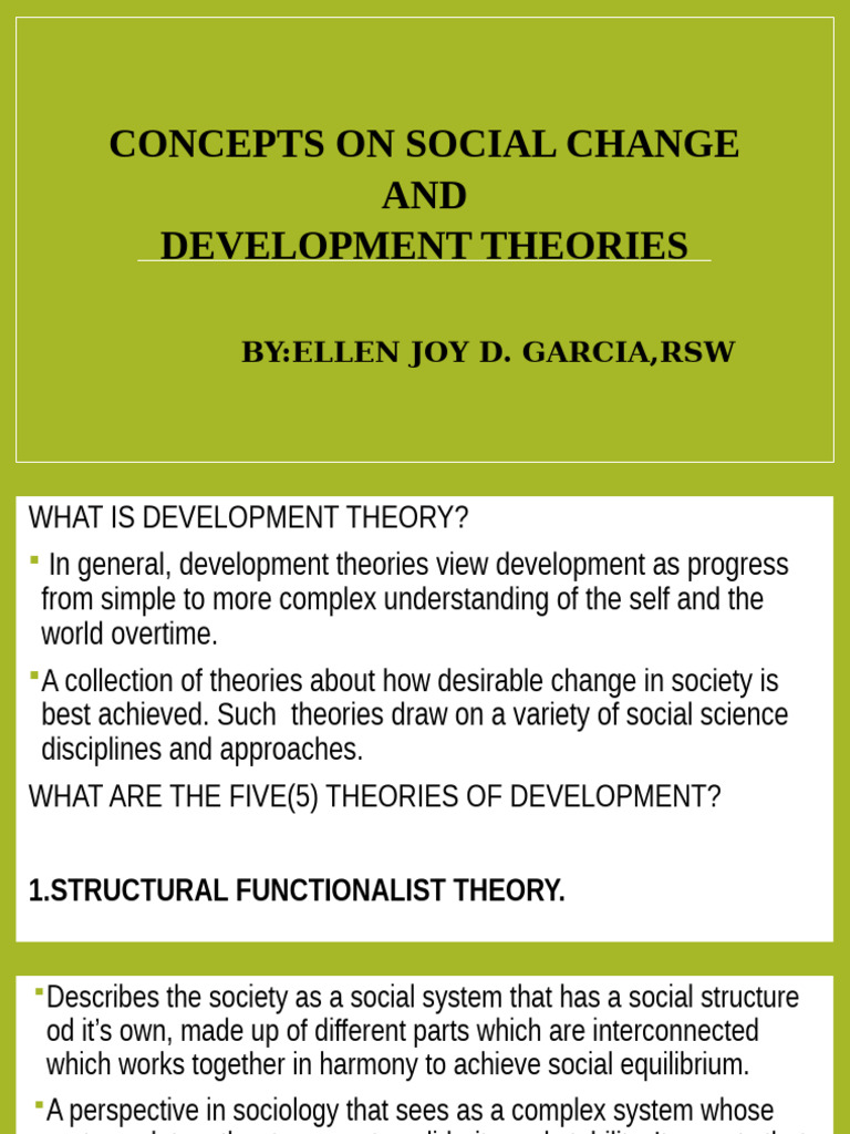 Social Change and Development Theories | PDF | Neoliberalism | Dialectic