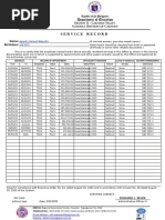 Sample Service Record DepEd | PDF | Government | Business