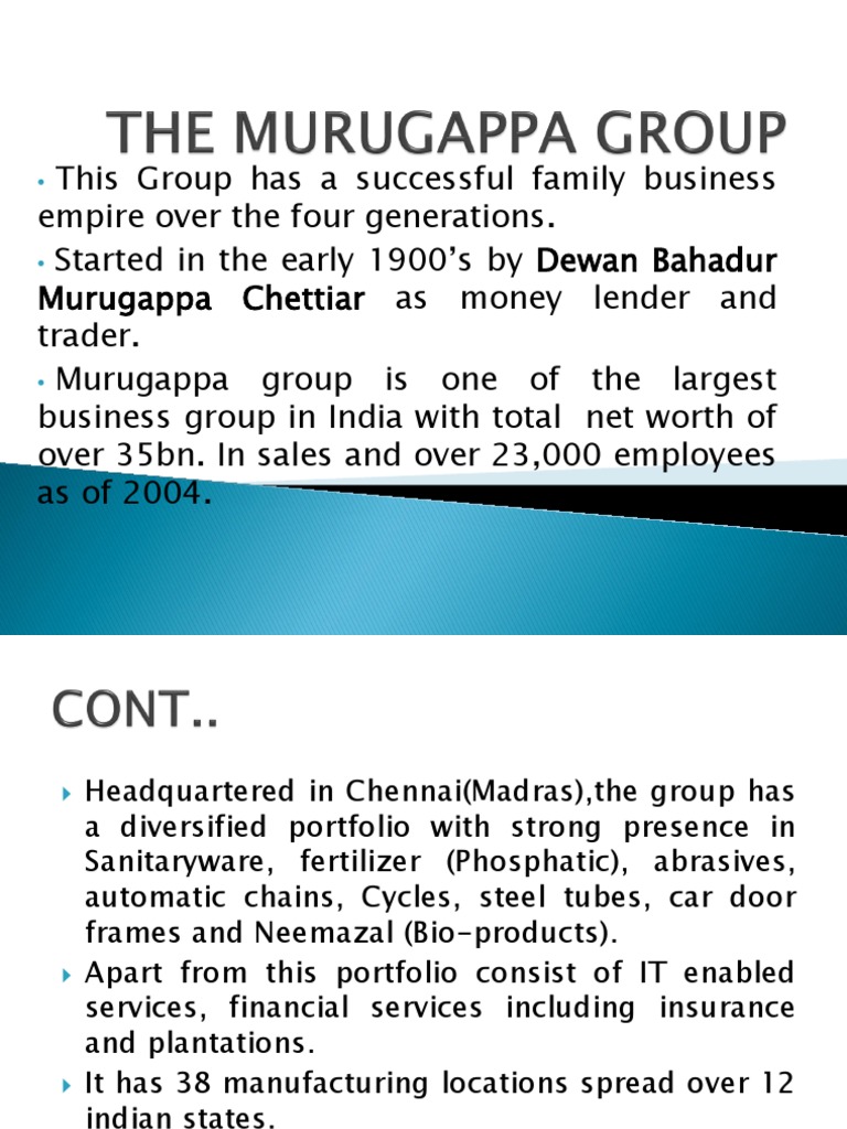 The Murugappa Group Ppt's | PDF | Ayurveda | Airlines