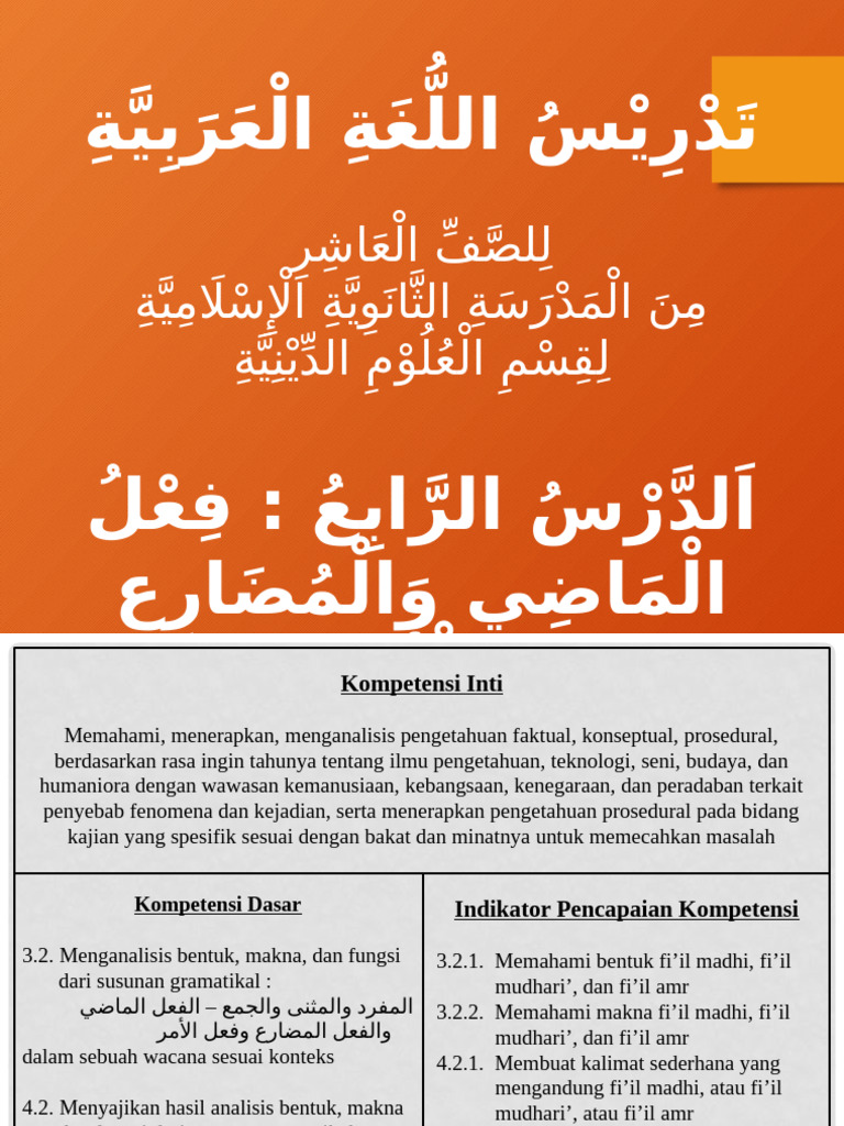 Fi'Il Madhi, Mudhari', Dan Amr | PDF