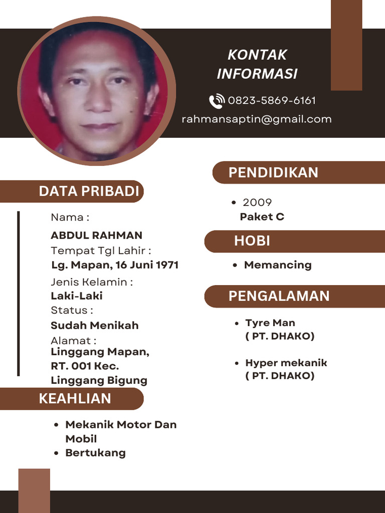 CV Abdul Rahman | PDF