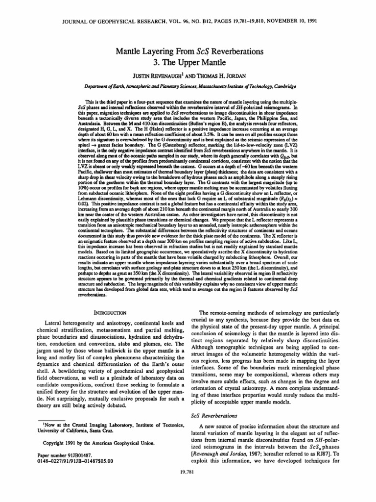 91JB01487 | PDF | Applied And Interdisciplinary Physics | Physical Sciences