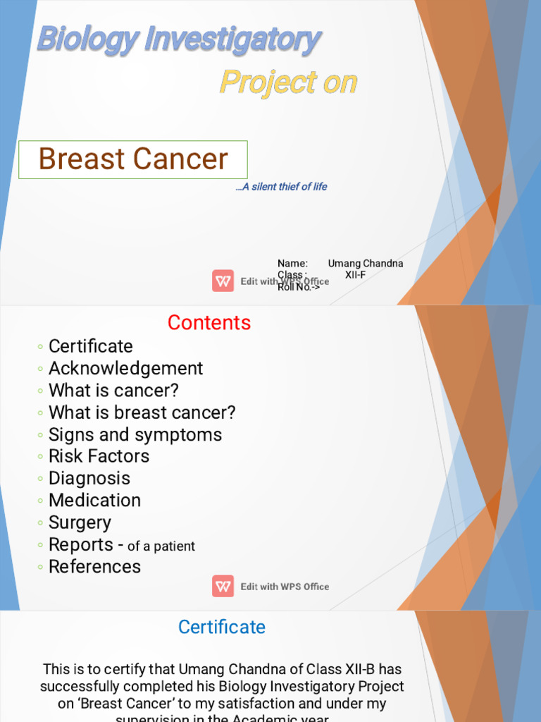 Vdocuments MX Biology Investigatory Project Class Xii Breast Cancer ...