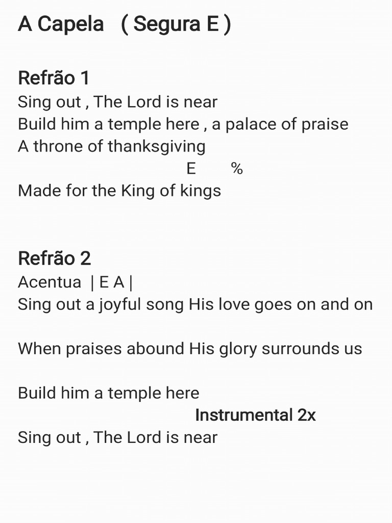 Sing Out Ron Kenoly | PDF