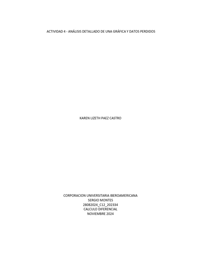 Análisis de Gráfica y Datos Perdidos | PDF | Datos | Análisis de los datos