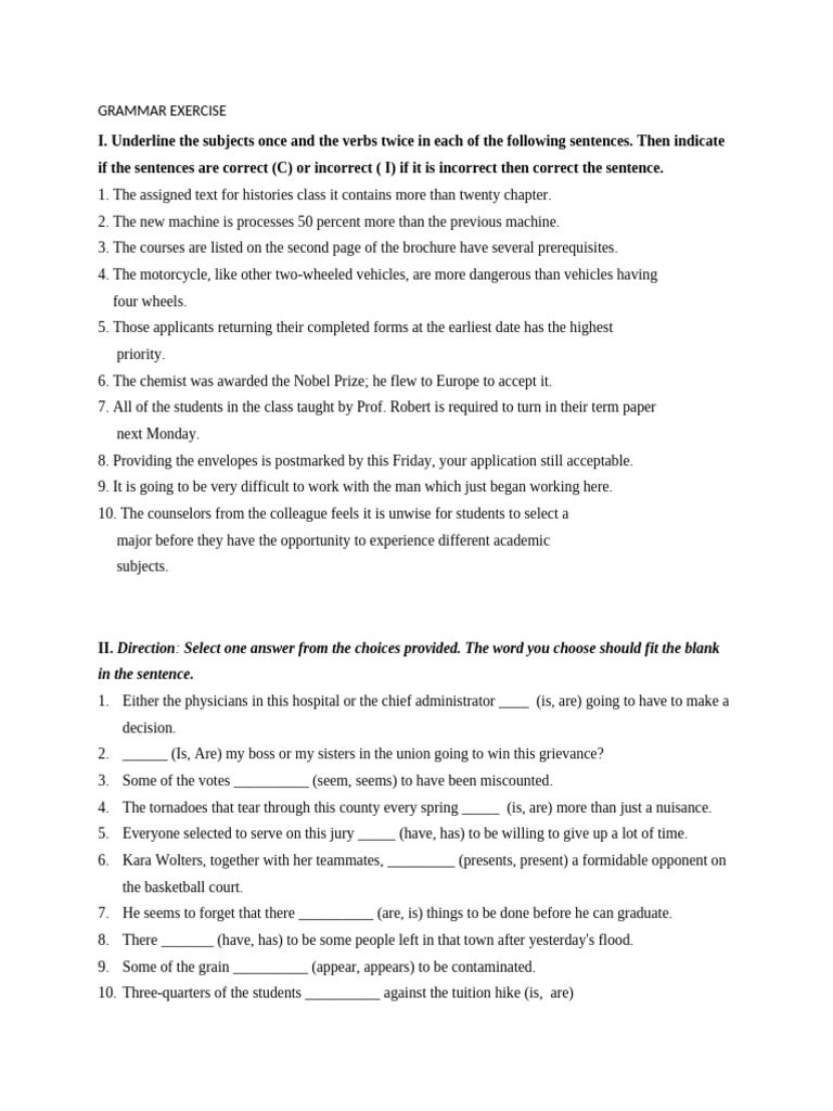 Dimas Agung Hidayat - Grammar Exercise | PDF | Subject (Grammar) | Verb