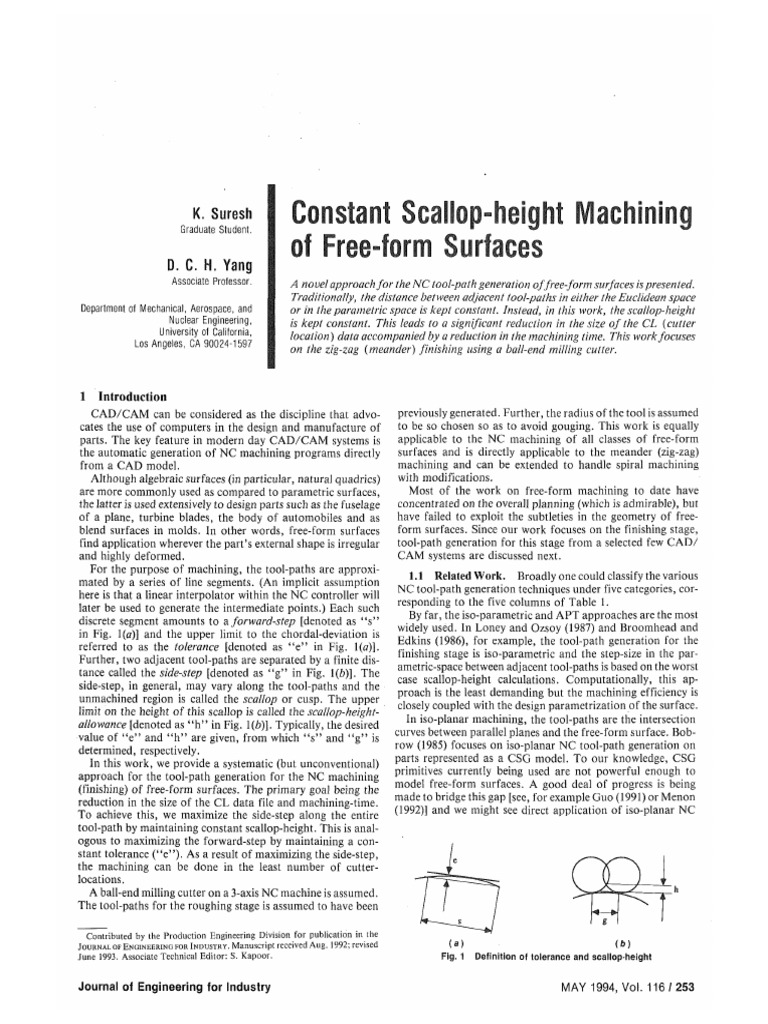 Constant Scallop Height Machining of Free Form Surrfaces | PDF ...