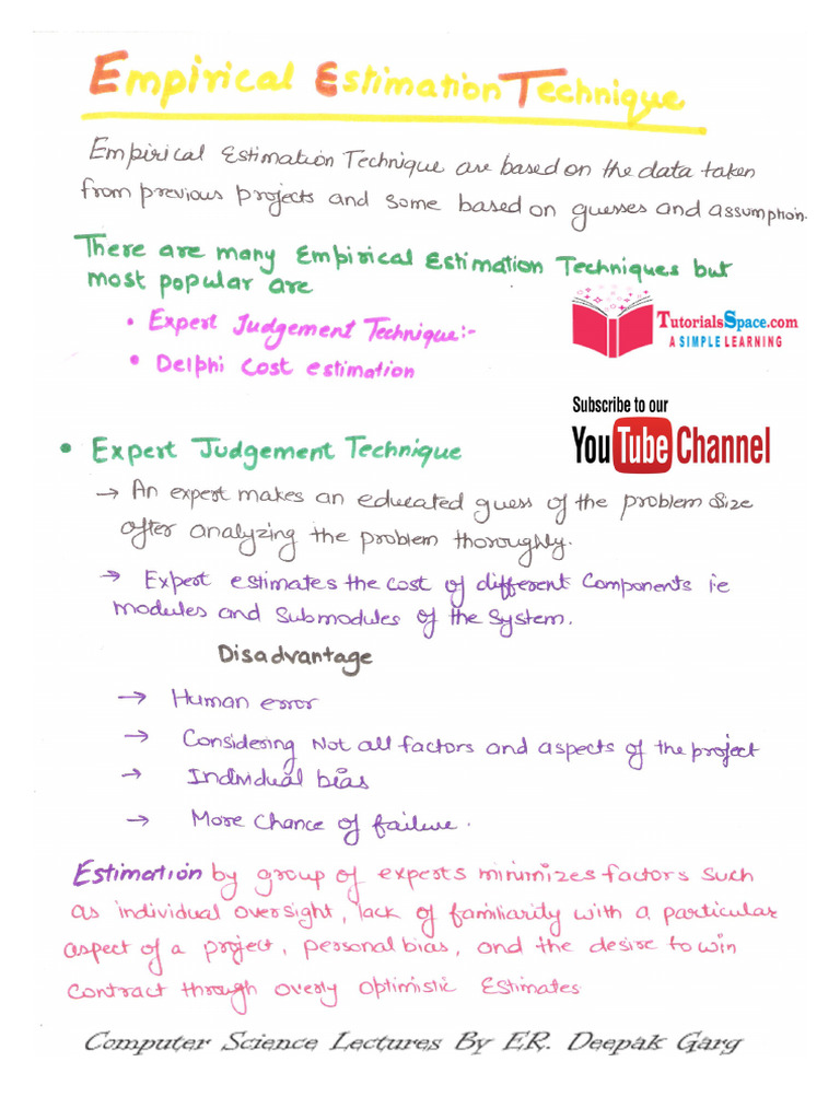 Empirical Estimation Techniques | PDF