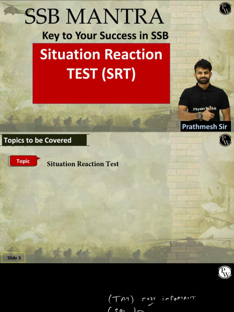 67ba1ff9b41280f2be683b9f - ## - Situation Reaction Test Class Notes | PDF