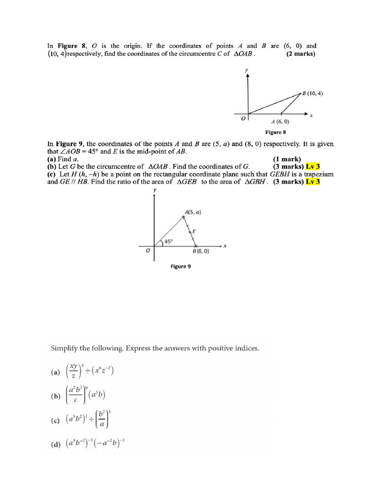 F3 MATHS Testpaper E2 Hard (Eng) | PDF