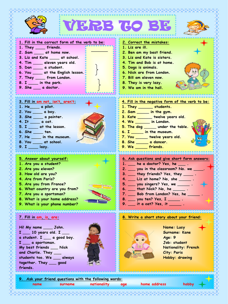 Verb To Be Exercises for Students | PDF