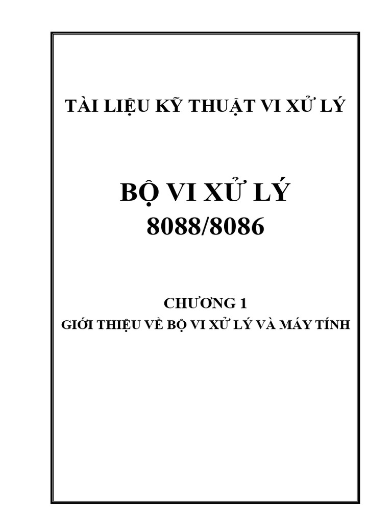Chuong 1 - Gioi Thieu Ve Bo VXL Va May Tinh | PDF