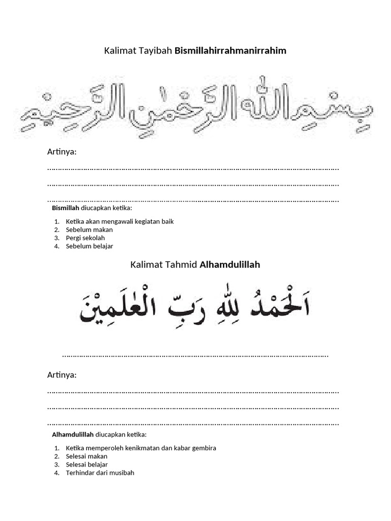 Bacaan Tayibah | PDF