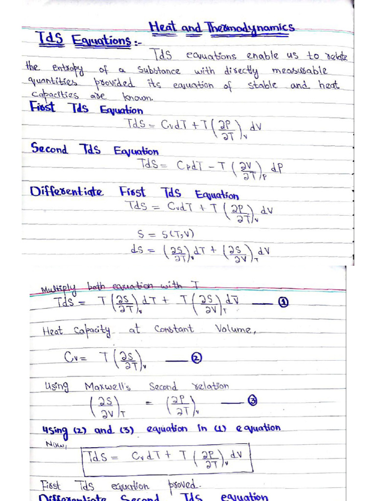 TDS Equations | PDF