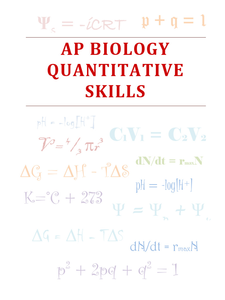 AP Biology Quantitative Skills | PDF | Statistics | Zygosity