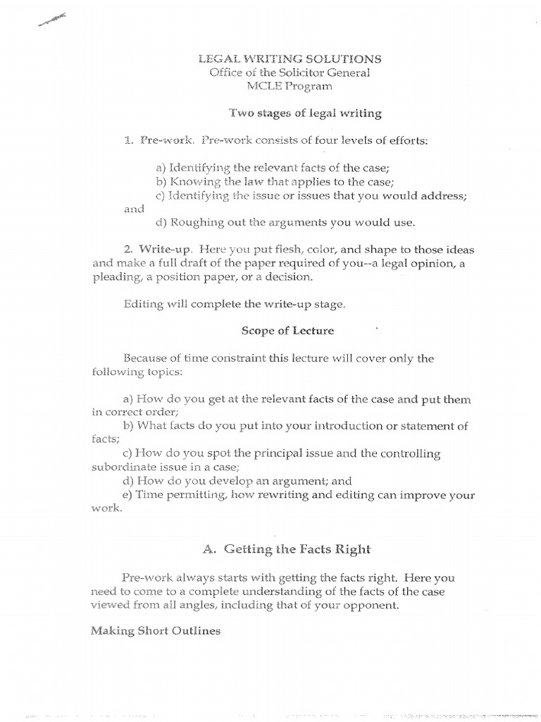 Legal Writing Solutions | PDF