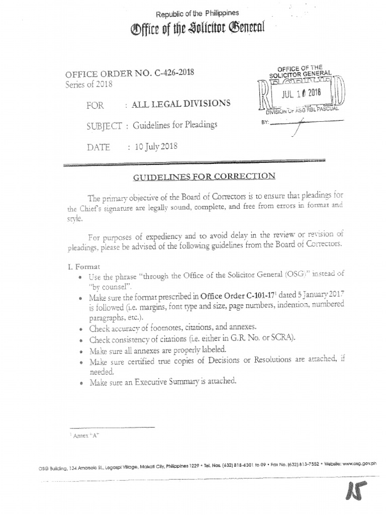 Guidelines For Correction | PDF