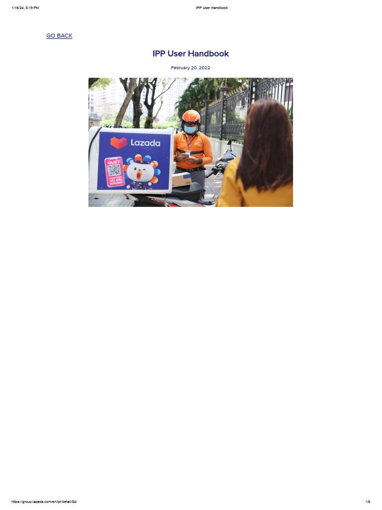 LAZADA IPP User Handbook | PDF