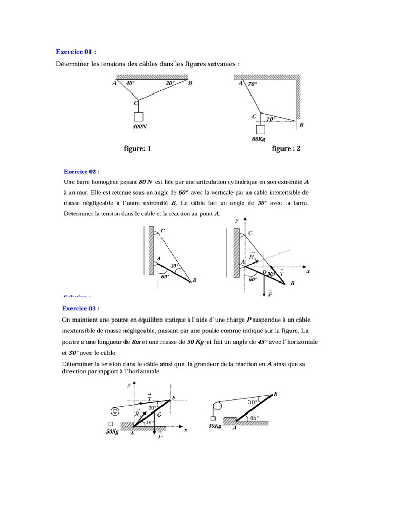 Exercice Statique | PDF