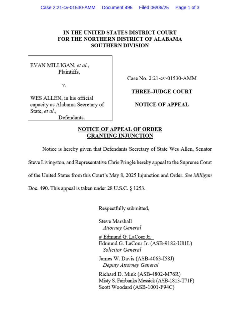 Alabama Political News Appeal | PDF | Federal Government Of The United ...