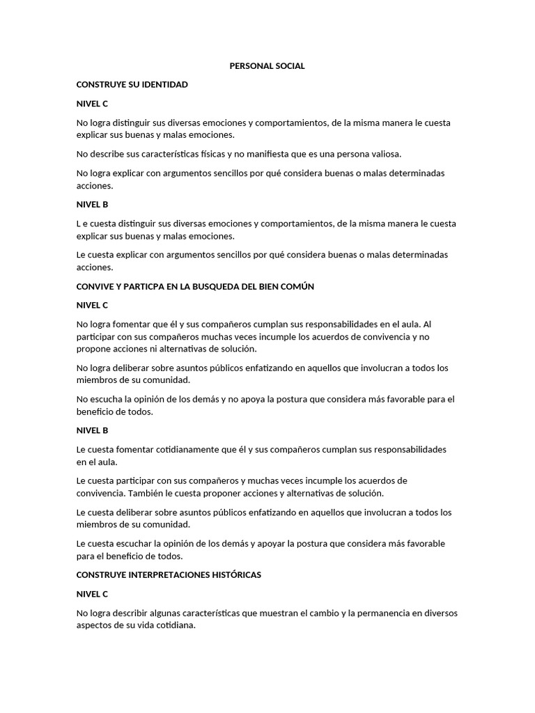 Ana, Lisis Descriptivo Personal Social | PDF