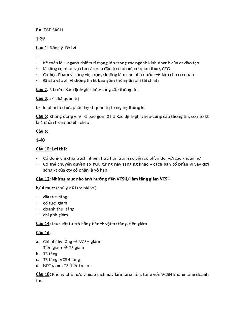 BÀI TẬP SÁCH NLKT | PDF