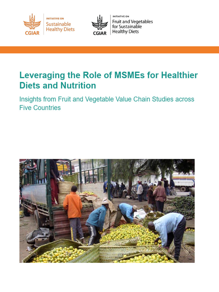 Leveraging The Role of MSMEs For Healthier | PDF | Policy | Food Safety