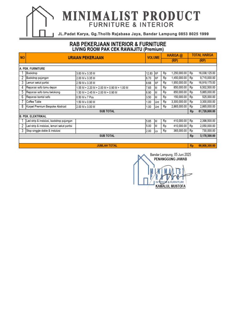 Rab Pek Interior Furniture Living Room, Pak Cek Rawajitu | PDF