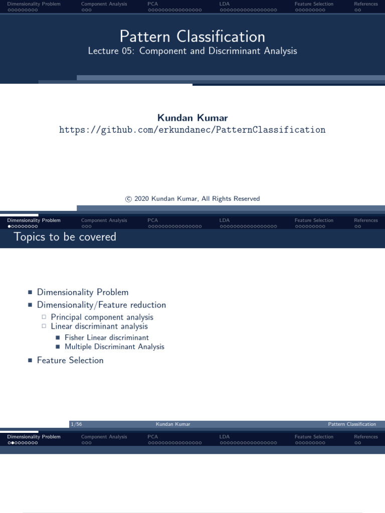 Lec05 DimensionalityReduction | PDF | Principal Component Analysis ...