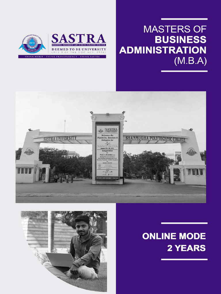 Sastra MBA Brochure | PDF