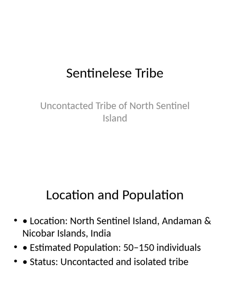 Sentinelese Tribe Presentation | PDF