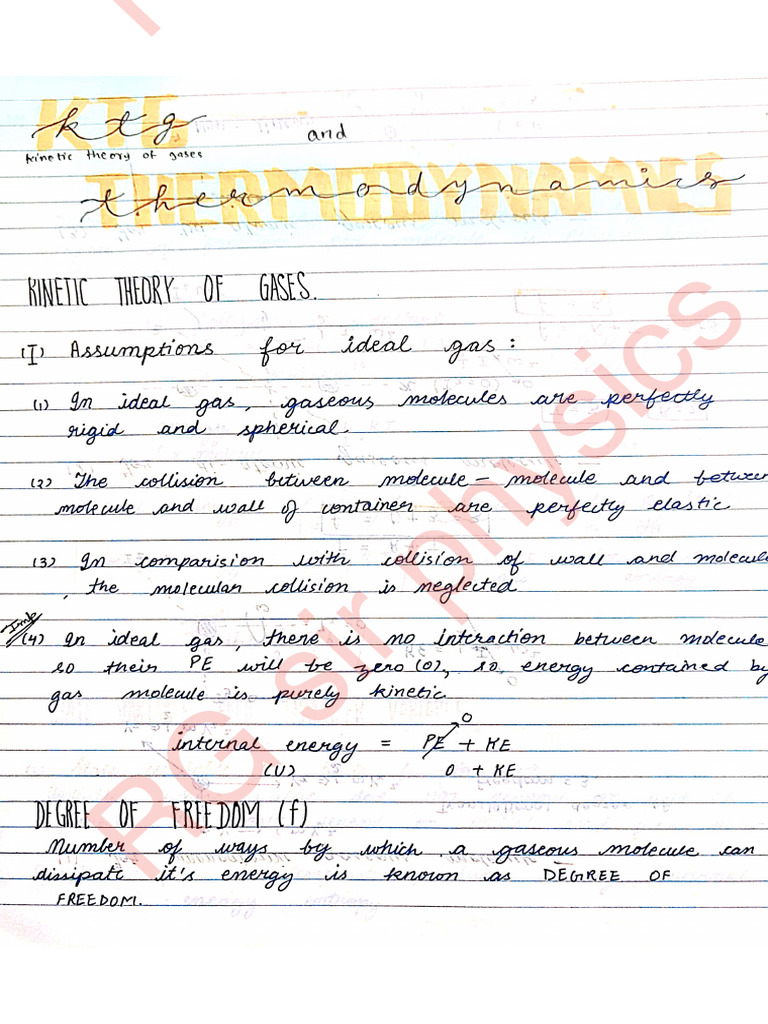 KTG and Thermodynamics | PDF