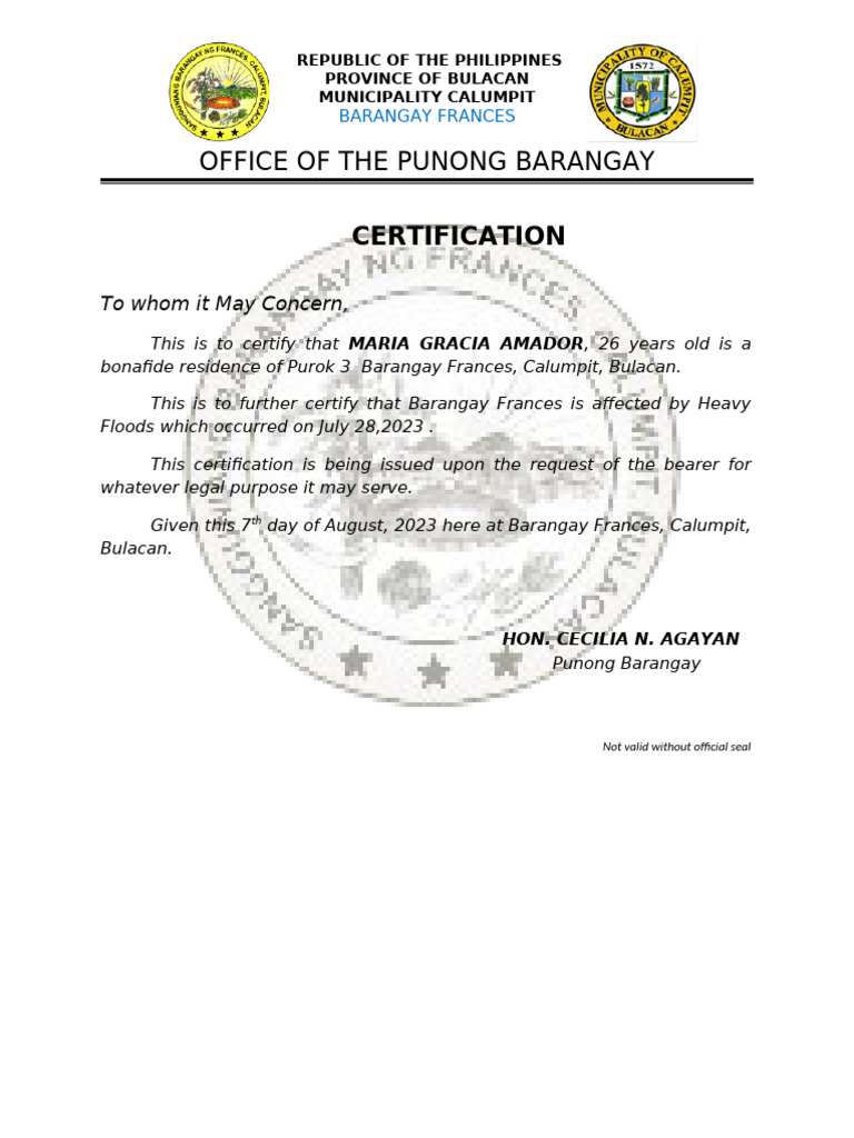 Certification Absent Typhoon | PDF