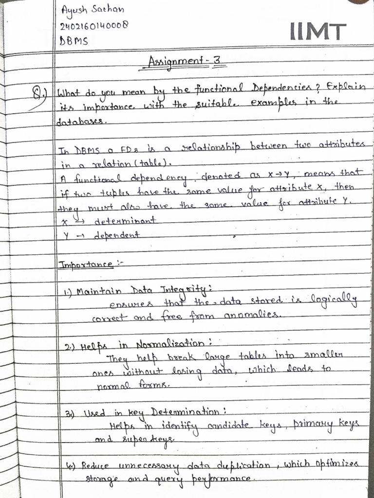 DBMS Assignment 3 | PDF