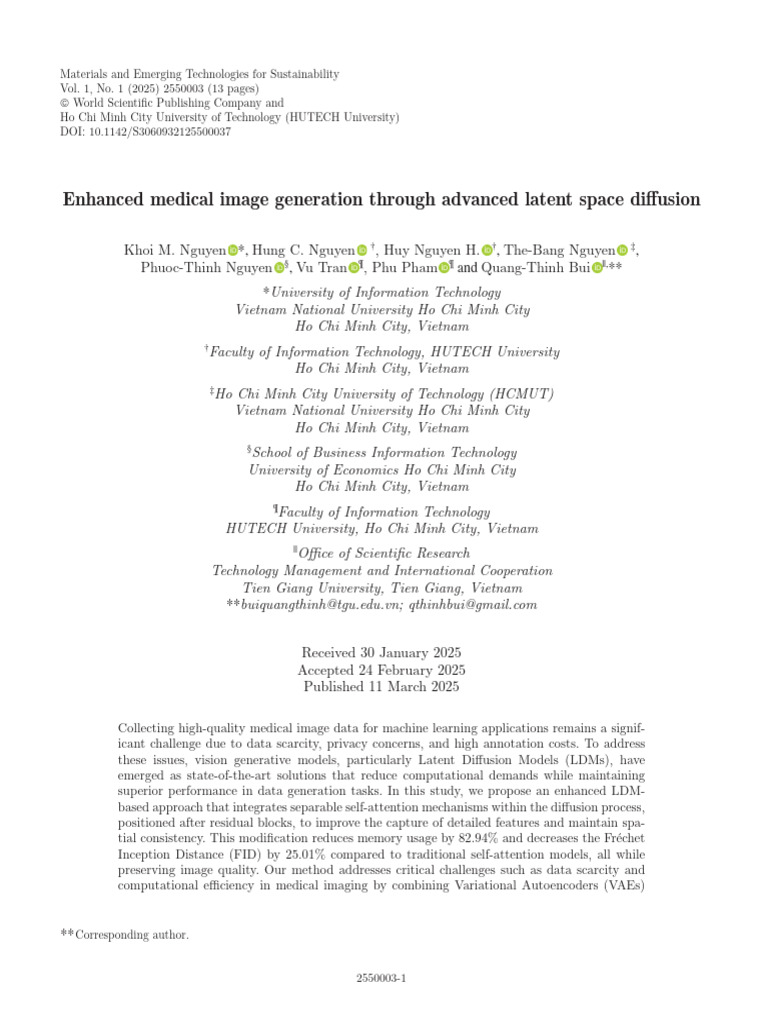 Nguyen Et Al 2025 Enhanced Medical Image Generation Through Advanced Latent Space Diffusion ...