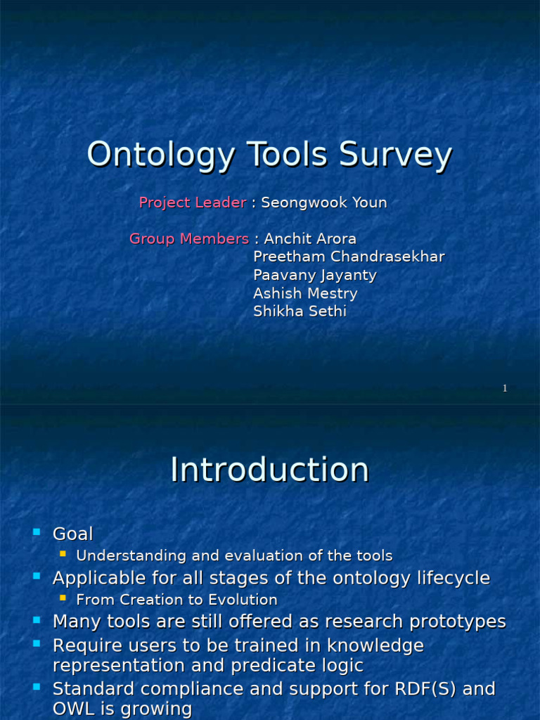 Ontology Development Tools | PDF | Resource Description Framework | Information Retrieval