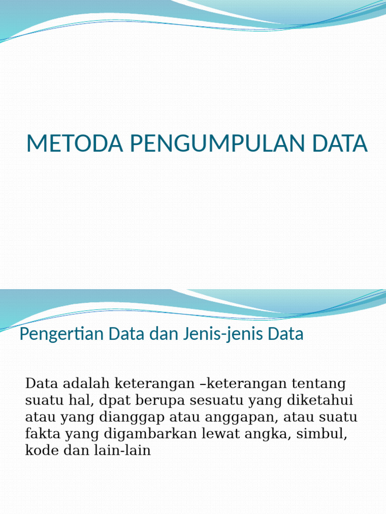 Metode Pengumpulan Data Penelitian | PDF