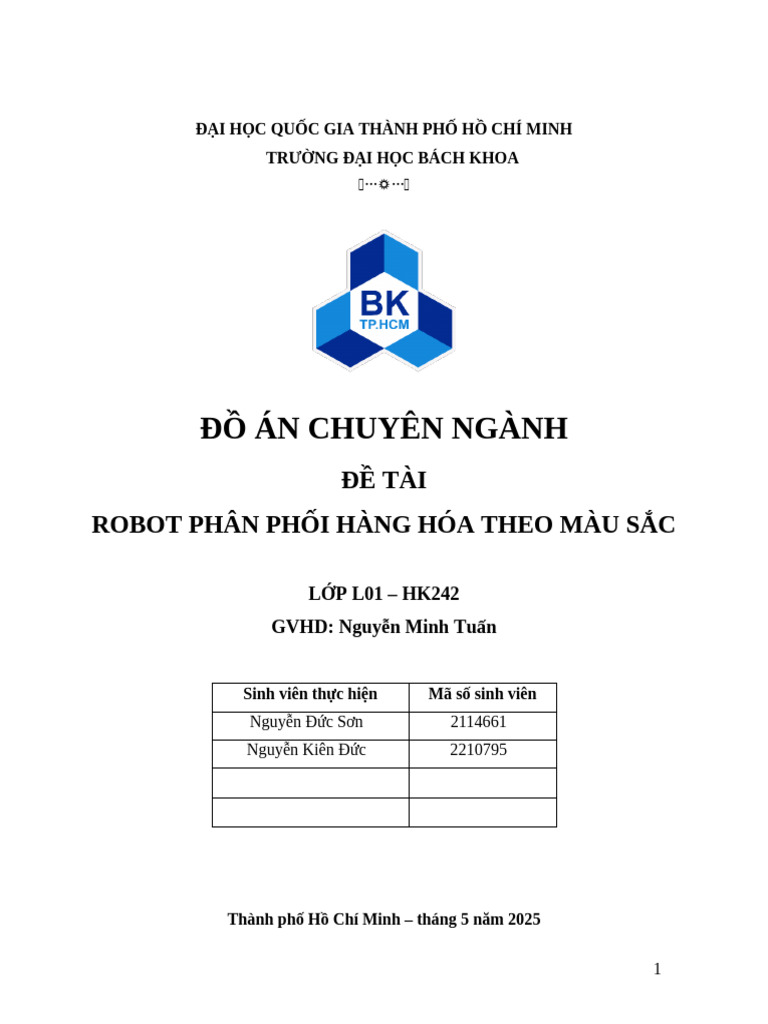 Đ Án Chuyên Ngành HK242-1 | PDF