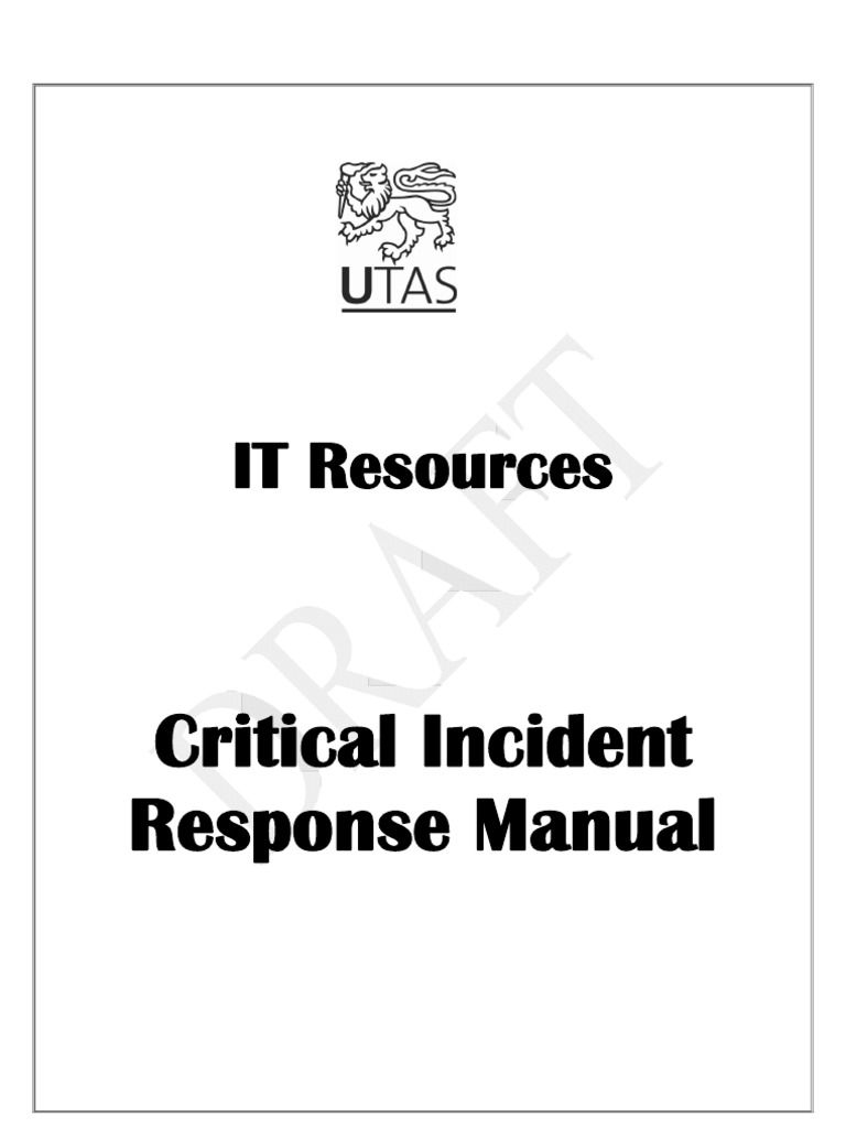 IT Resources Critical Incident Plan | PDF