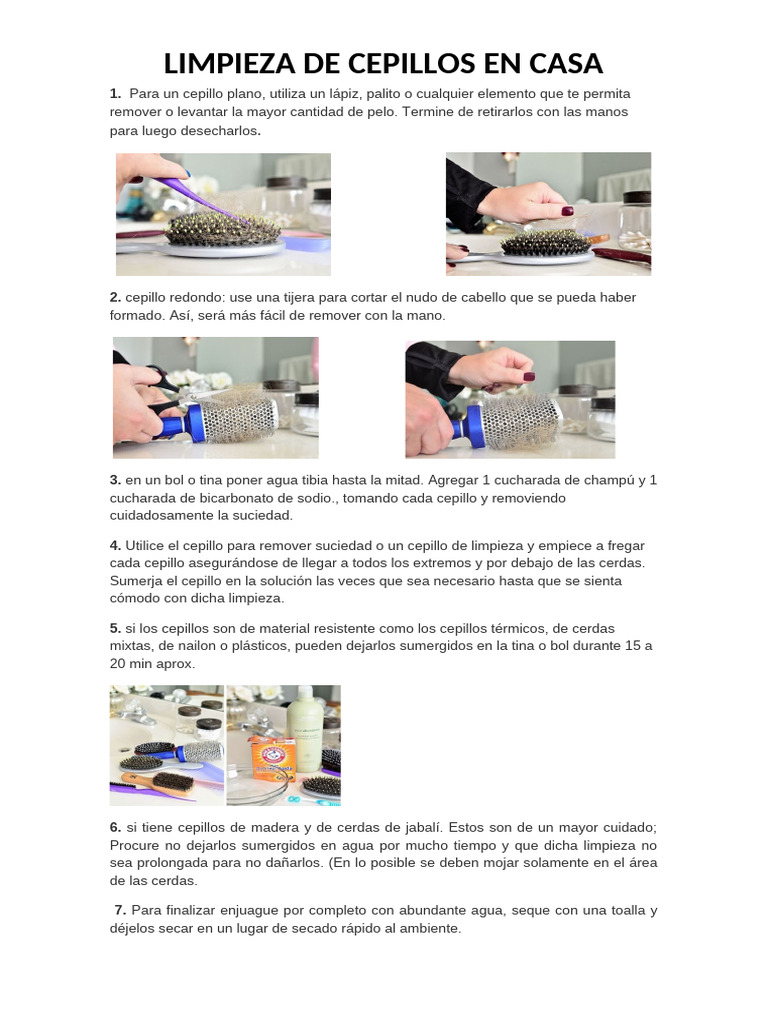 Limpieza de Cepillos | PDF | Agua