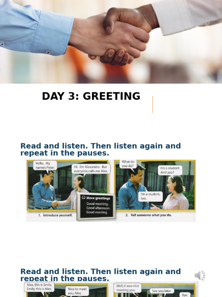 Basic - Day 3 - Greeting | PDF